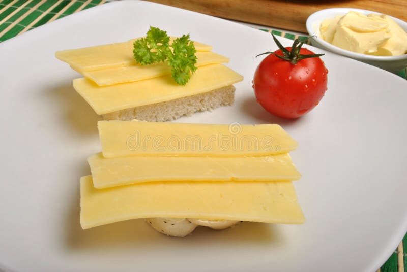 Half Bread Roll with Cheese Stock Image - Image of roll, diet: 11788409