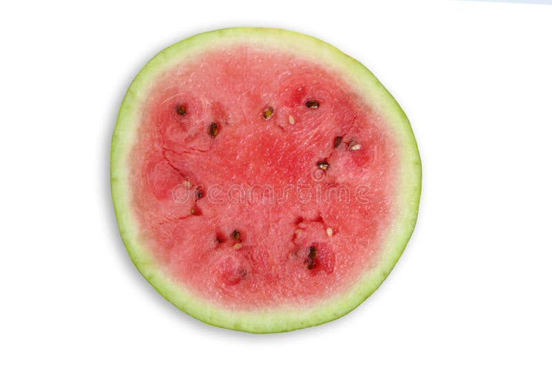 Half Bright Red Cut Watermelon White Background Stock Photo - Image of ...