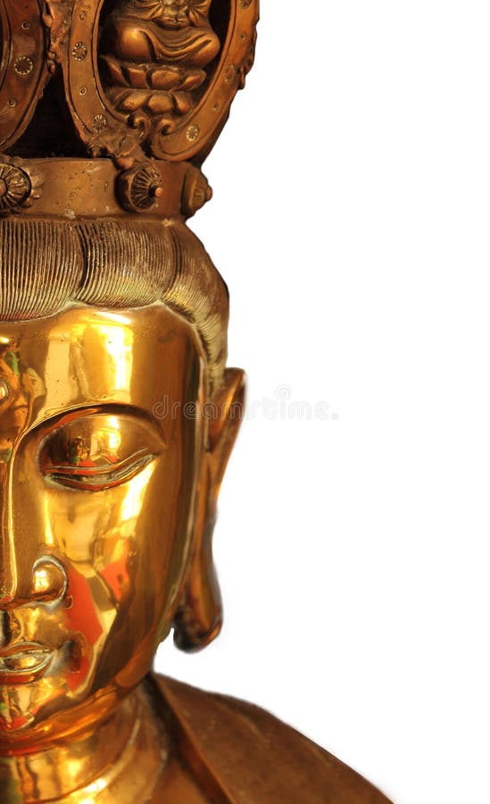 Half of Buddha s face stock image. Image of worship, meditation - 20670741