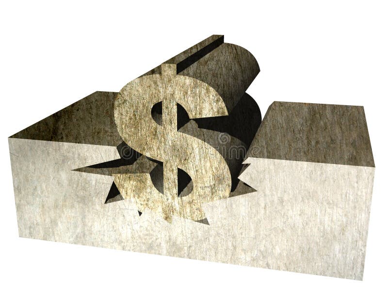 Half-buried dollar sign stock illustration. Illustration of sign - 44902955