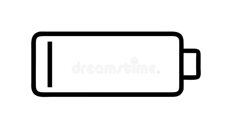 Half Charged Vertical Battery Icon, Energy Level Indicator, Vector ...