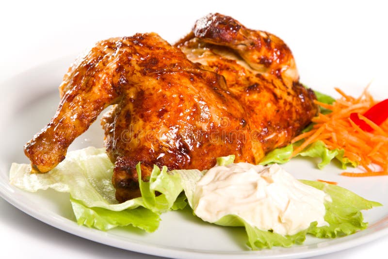 Roasted half chicken stock photo. Image of sauce, poultry - 98788484