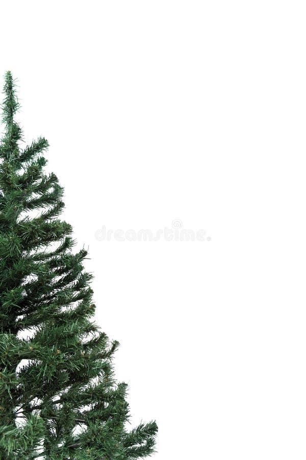 Half Christmas Tree with Copyspace Stock Photo - Image of detail, close ...