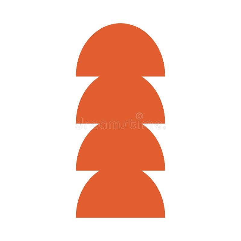 Half Circles Geometric Shape Stock Vector - Illustration of geometric ...