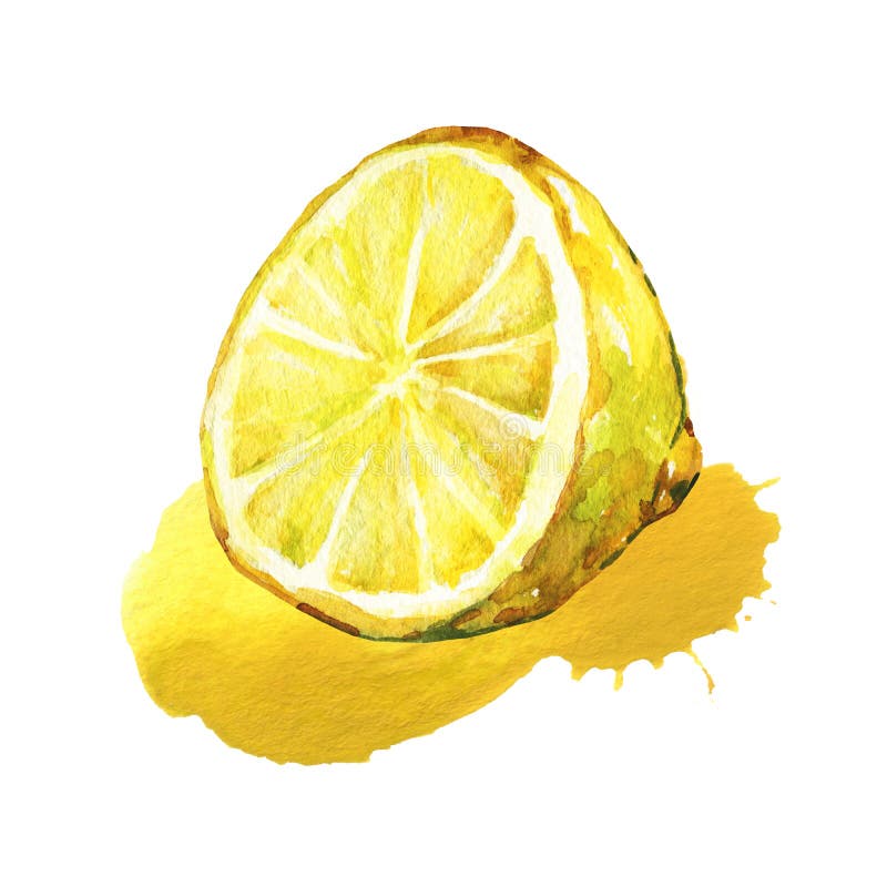 Halv citron stock illustrationer. Illustration av citrusfrukter - 85862761