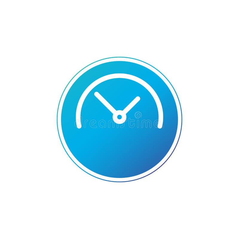 Half Clock, Linear Icon. Vector Illustration Isolated on White ...