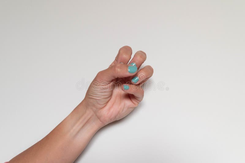 Half Closed Hand Symbolizing Hatred or Anxiety on White Background ...