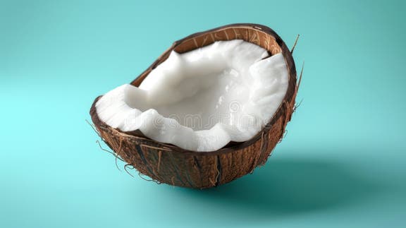 The Half of Coconut. AI Generated Stock Image - Image of food, fruit ...