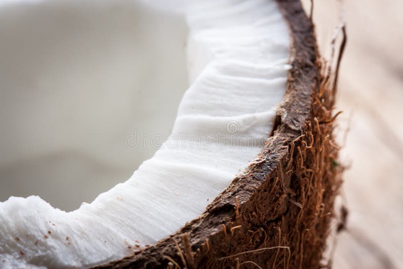 Half a coconut detail stock image. Image of closeup, round - 30436655
