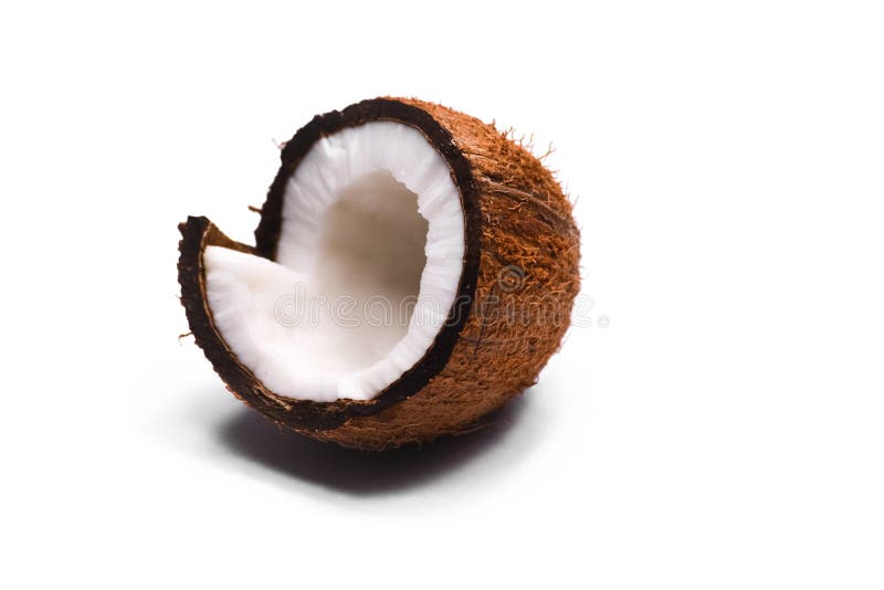 Half coconut. stock photo. Image of cracked, brown, close - 168587682