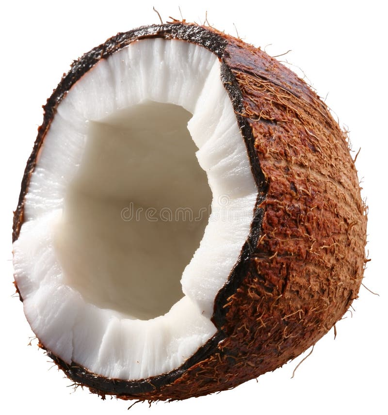 Coconut Split in Half stock image. Image of ripe, exotic - 17927381