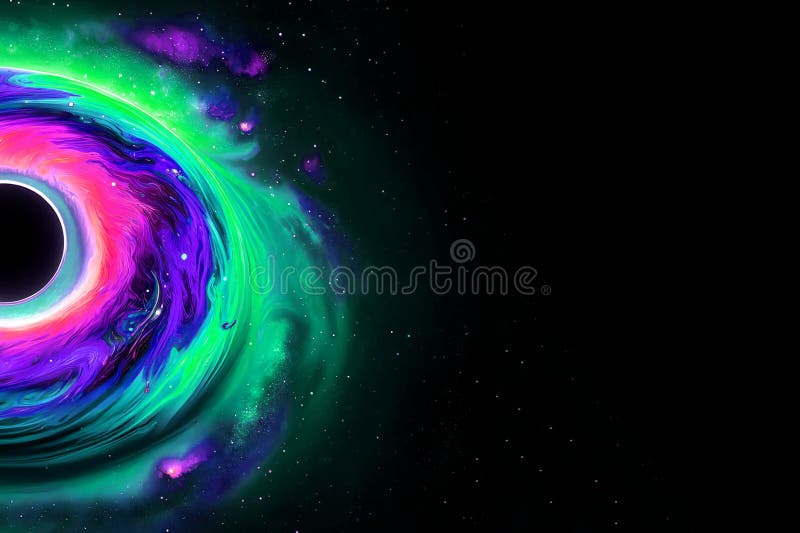 Half Colorful Image of a Black Hole with a Rotating Accretion Disk in ...