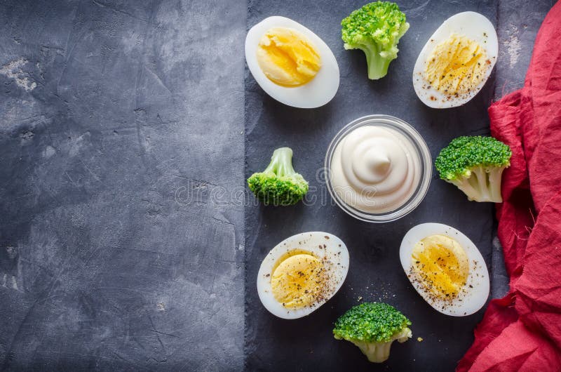 Half Cooked Chicken Eggs on a Plate. Stock Image - Image of diet, food ...