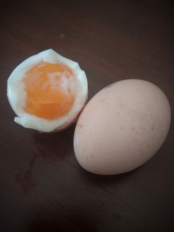 Half-cooked Chicken Eggs on the Table Stock Image - Image of diet, dish ...