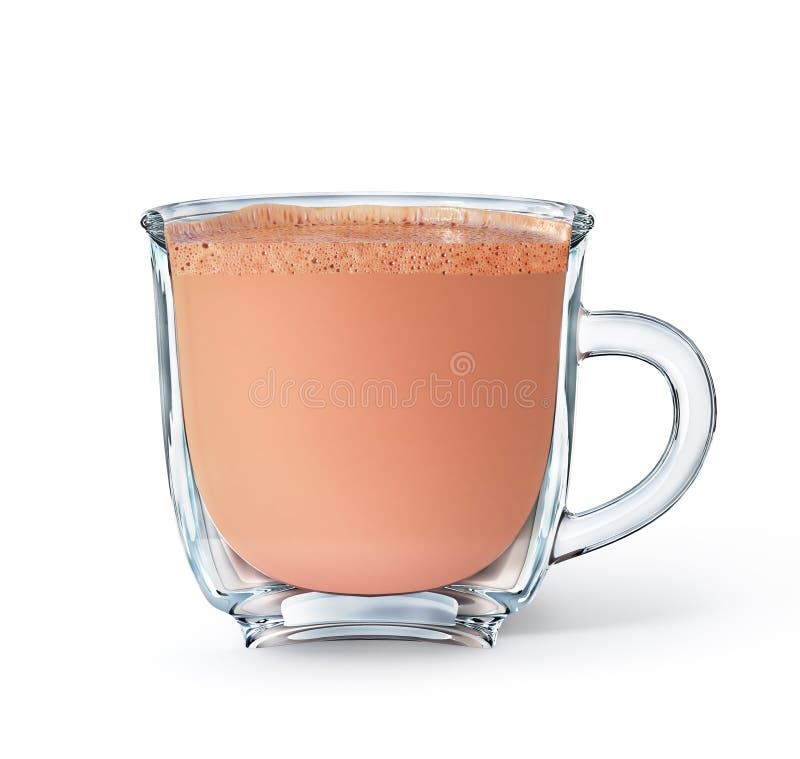 Half a Cup of Cocoa Drink. Vertical Cut of Cup with Cocoa Drink Stock ...