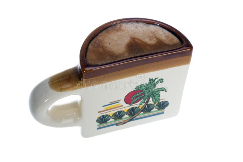 Half-cup of Coffee on White Stock Photo - Image of brown, caffeine ...