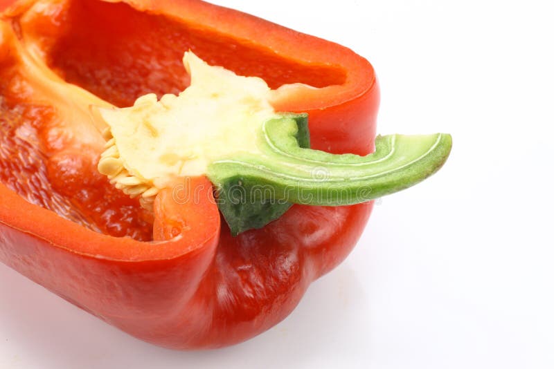 Half cut red capsicum stock image. Image of ingredient - 8817123