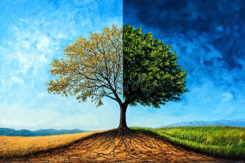 Half Dead and Alive Tree Outdoors, Environment Change and Ecology ...