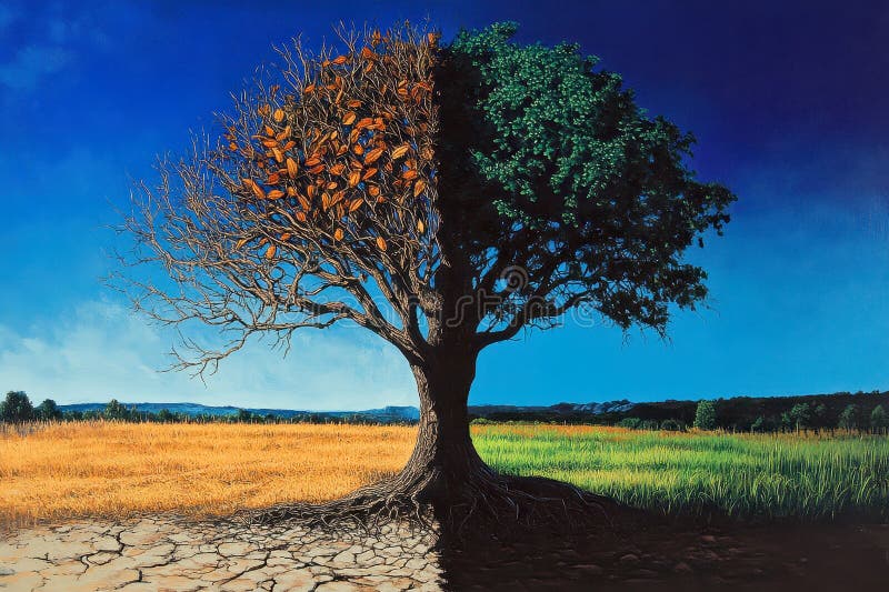 Half Dead and Alive Tree Outdoors, Environment Change and Ecology ...