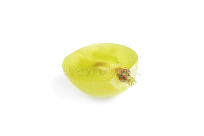 Half of Delicious Ripe Green Grape Isolated on White Stock Image ...