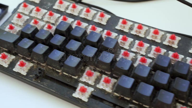 A Half-disassembled Computer Keyboard for Cleaning it from Debris and ...
