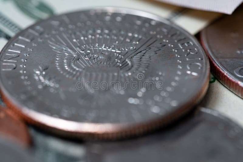 USD Kennedy Half Dollar Coin Stock Image - Image of vintage, money ...