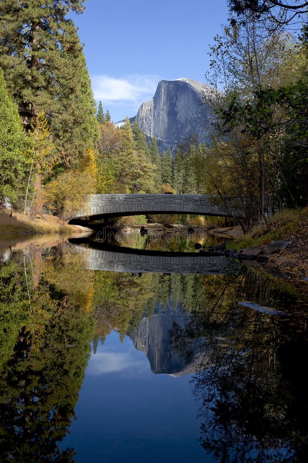 Half Dome BehindSentinel Bridge Stock Image - Image of bridge, dome ...