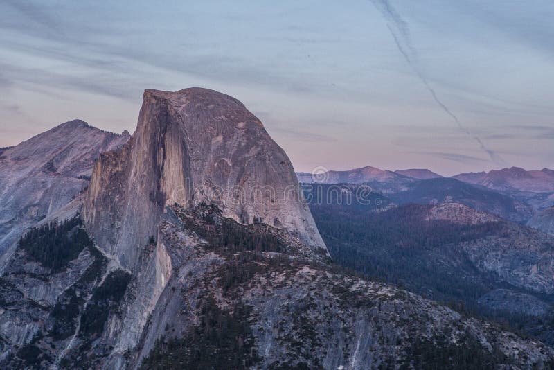 Half Dome at Sunset in Yosemite Stock Image - Image of point, park ...