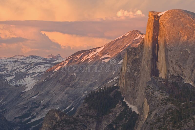 Half Dome Yosemite stock photo. Image of formations, light - 3352274