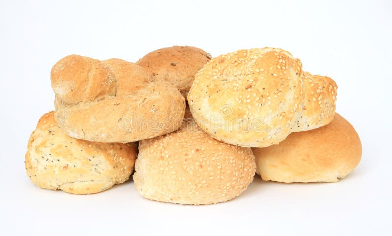 Soft White Bread Rolls stock image. Image of stack, bread - 18162407