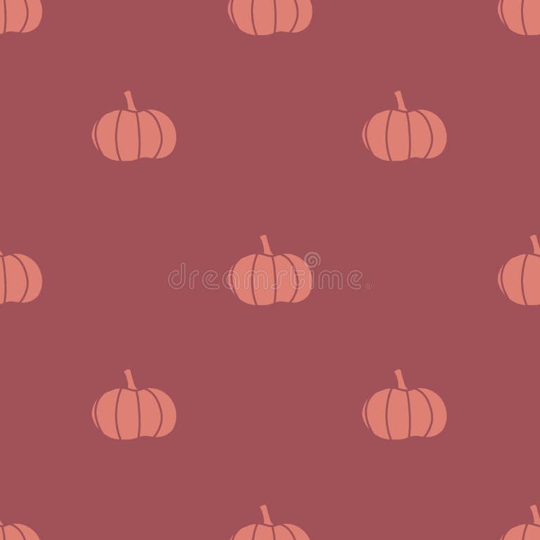 Half Drop Pink Simple Pumpkins Surface Design Textiles Seamless Repeat Pattern Design Stock ...