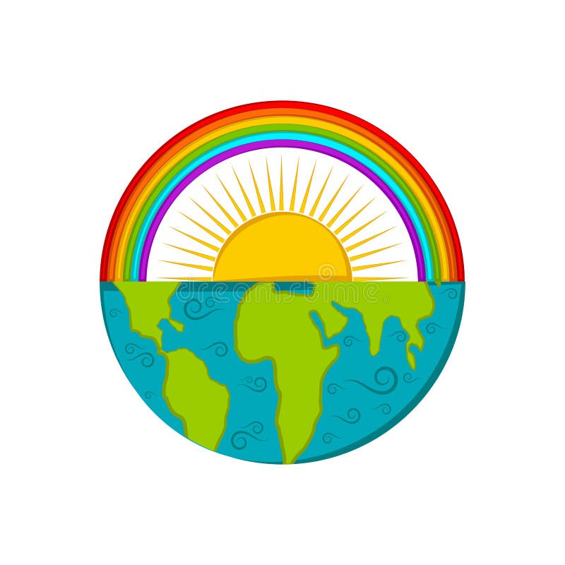 Half World Clipart Colored