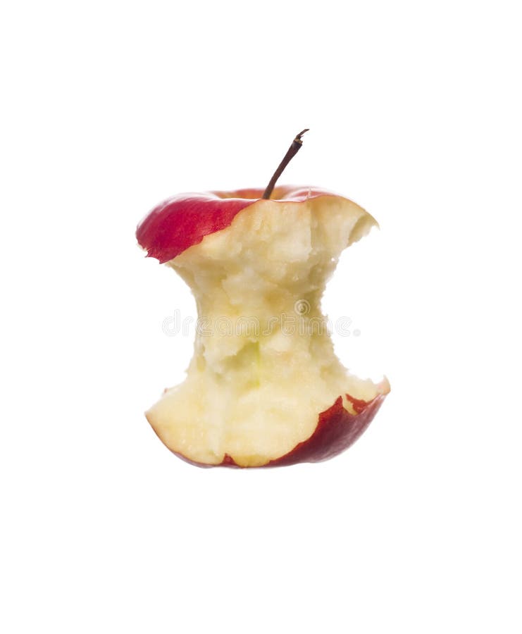 Half eaten apple stock image. Image of isolated, shrinking - 9332253