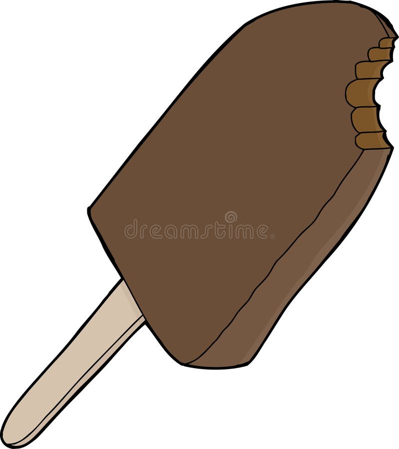 Half Eaten Popsicle stock vector. Illustration of background - 41215238