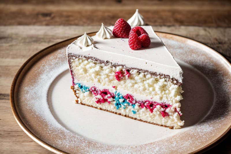 A Half Eaten Slice of Birthday Cake Left on a Paper Plate Stock Illustration - Illustration of ...