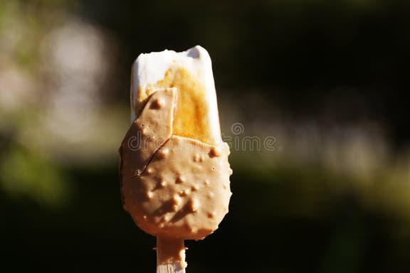 A Half-eaten Stick of Ice Cream Stock Photo - Image of icecream, stick ...