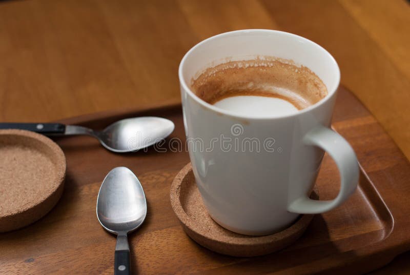 Half Empty Cups of Coffee, Caffe Latte Stock Photo - Image of cream ...