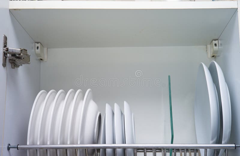 Half Empty Dish Drainer Rack Stock Image - Image of home, spotless ...