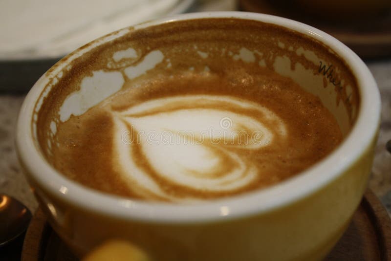 A Half Empty or Half Full Cup of Coffee Stock Photo - Image of full ...