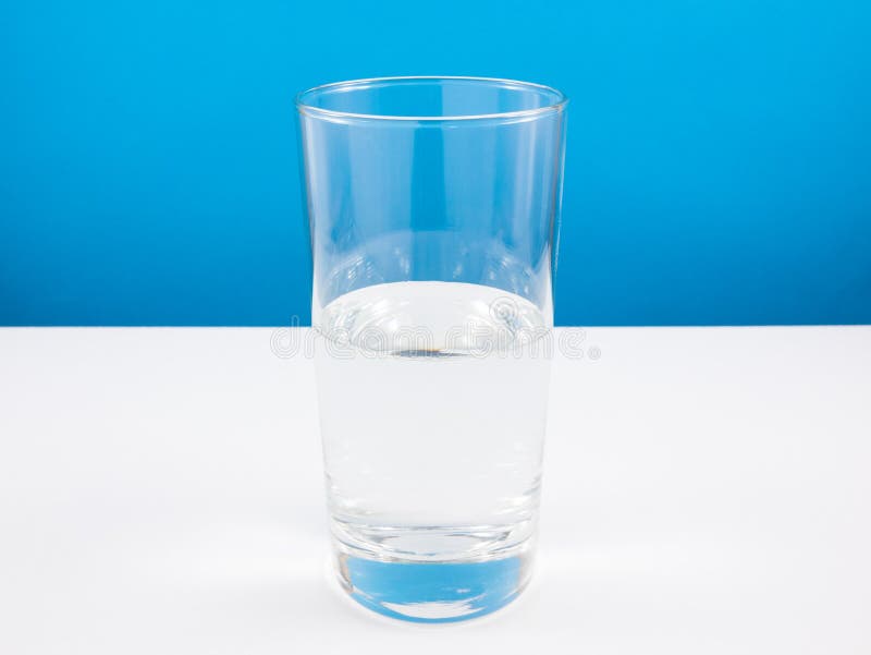 Half Empty or Half Full Glass of Water (#1) Stock Image - Image of ...