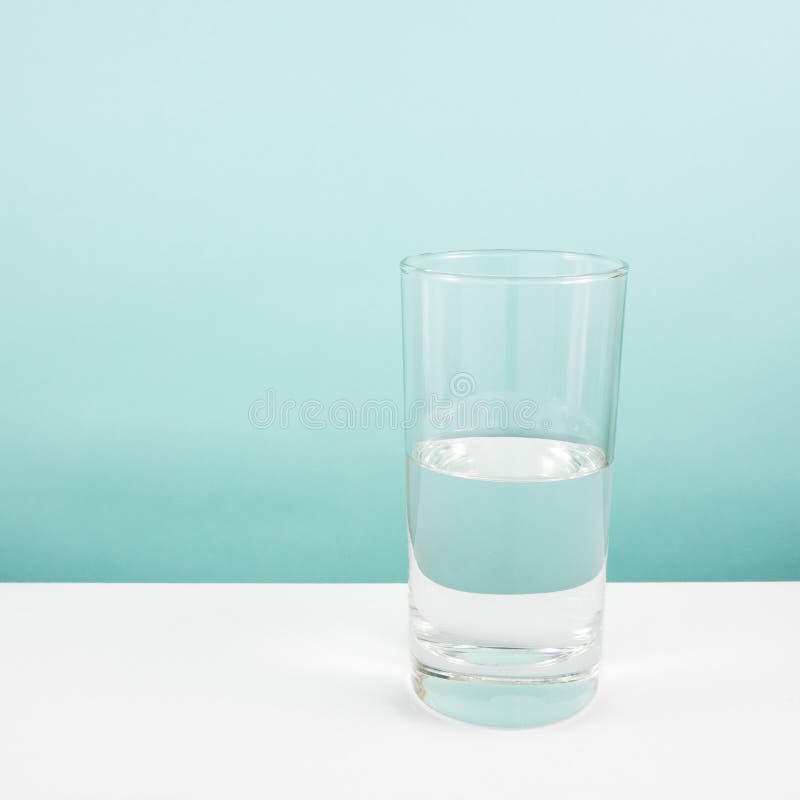 Half Empty or Half Full Glass of Water (#1) Stock Image - Image of ...