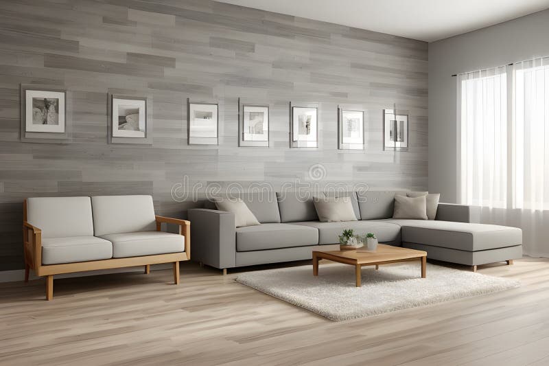 A Half-empty Room with a Beautiful Floor and Walls, a Clean Render ...