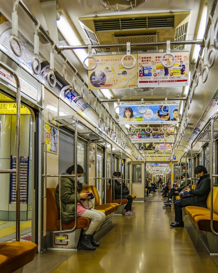 Subway Train Interior, Shanghai, China Editorial Stock Image - Image of ...