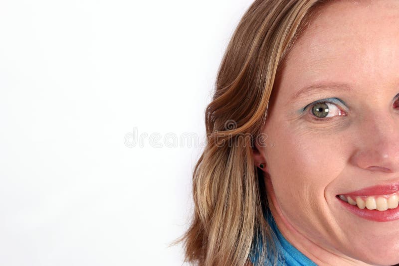 Half a face. stock photo. Image of helpful, caucasian, relax - 562536