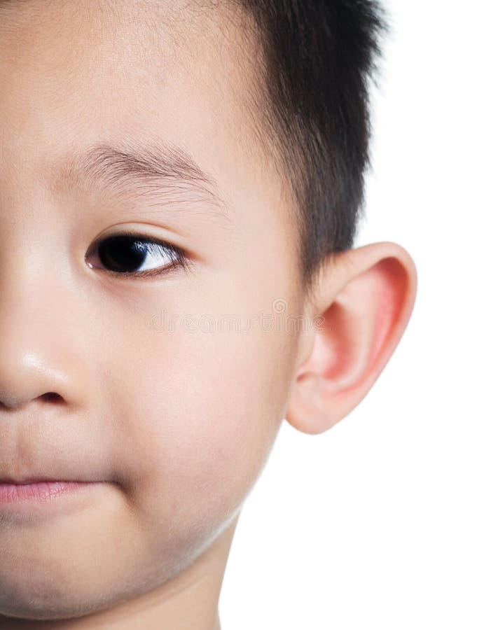 Half face asian boy stock photo. Image of toddler, face - 36774468