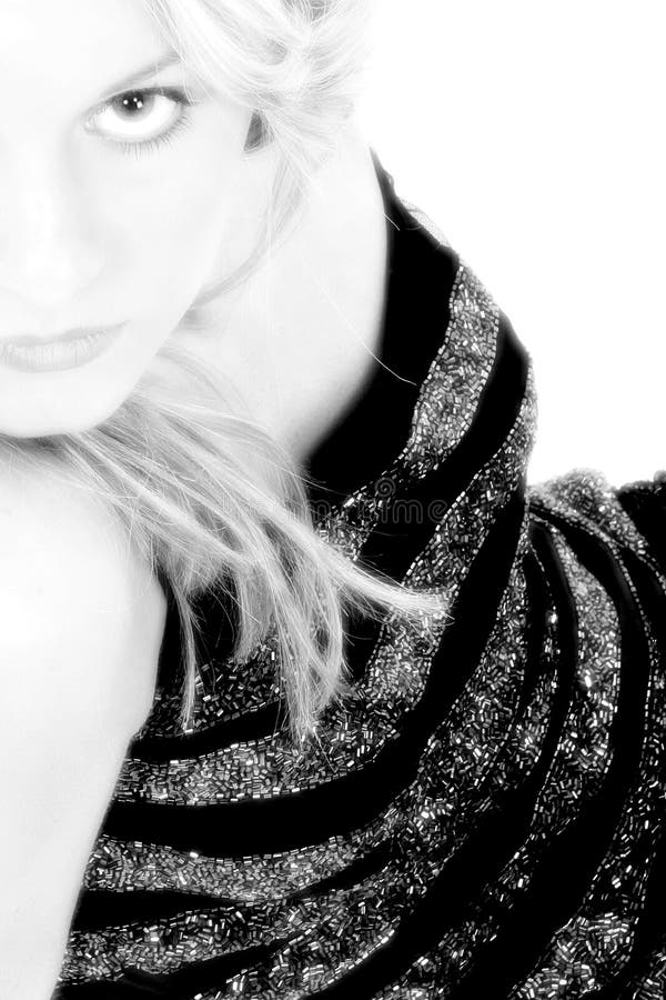 Half Face Beautiful Young Woman Stock Image - Image of face, close: 190087