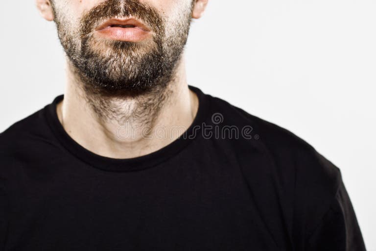 Half Face of a Boy on White Stock Image - Image of beard, camera: 30355621