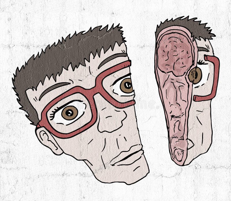 Half cartoon face stock vector. Illustration of polygon - 131628942