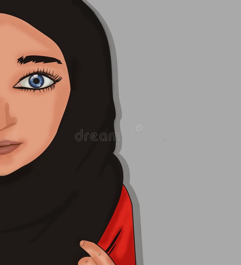Half face girl stock illustration. Illustration of girl - 122398383
