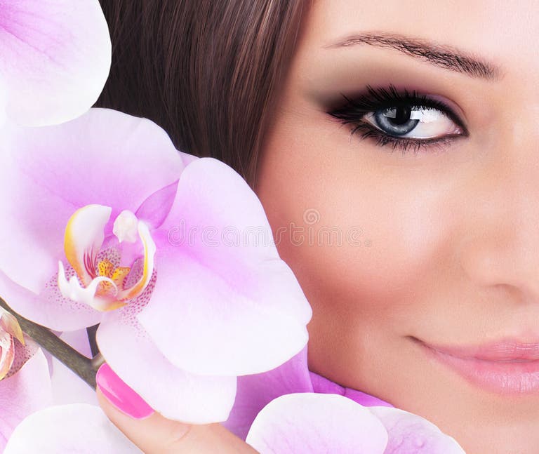 Half Face of Gorgeous Young Model Stock Photo - Image of model, fresh ...